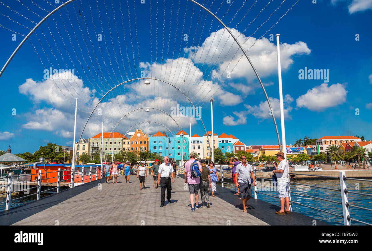 Tourists Crossing Pontoon Bridge Stock Photo - Alamy