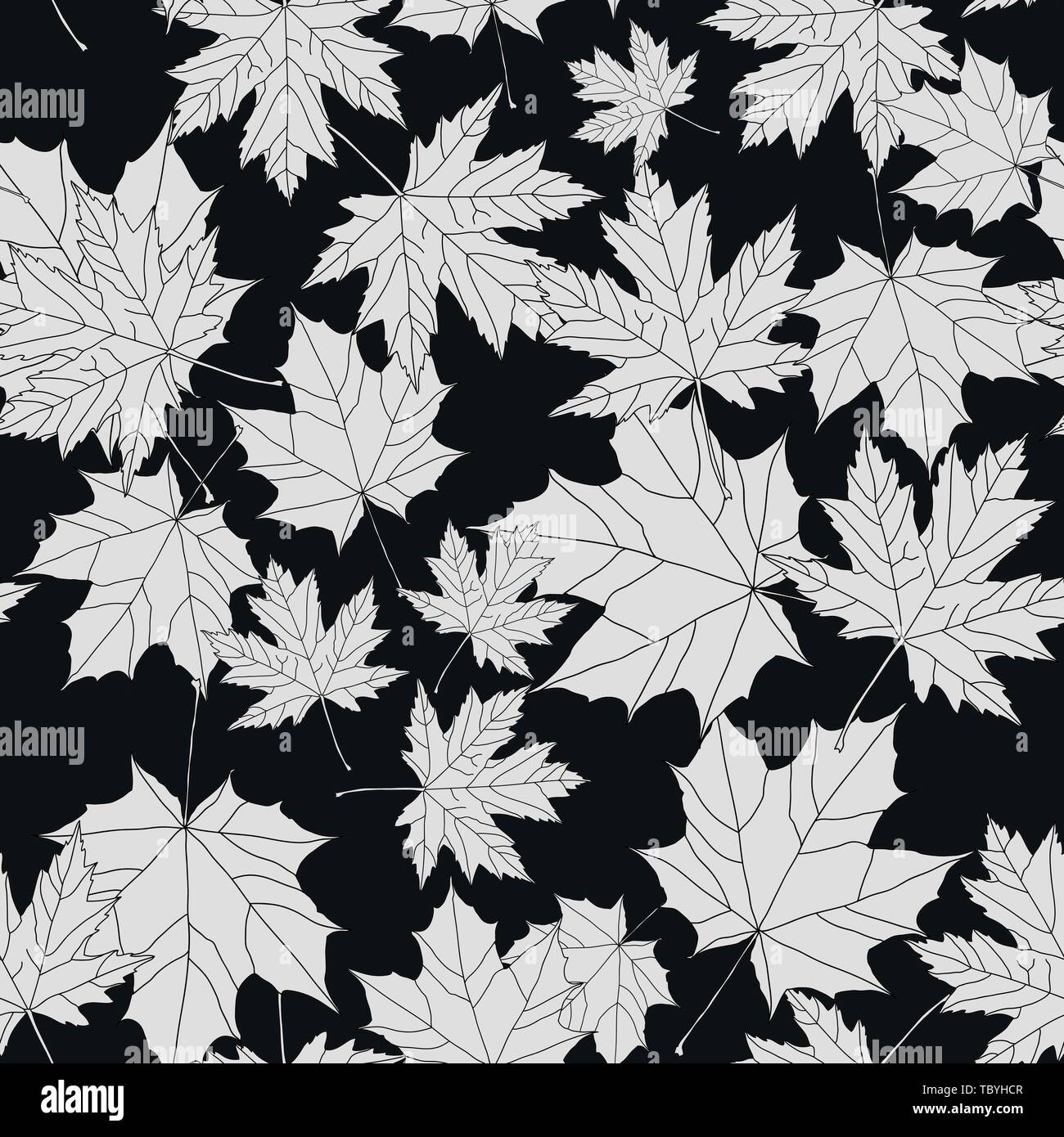 Seamless colorful maple leaf pattern. Nature texture for backgrounds ...