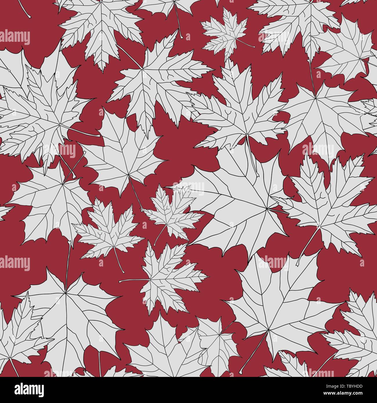 Seamless colorful maple leaf pattern. Nature texture for backgrounds and decorations Stock ...
