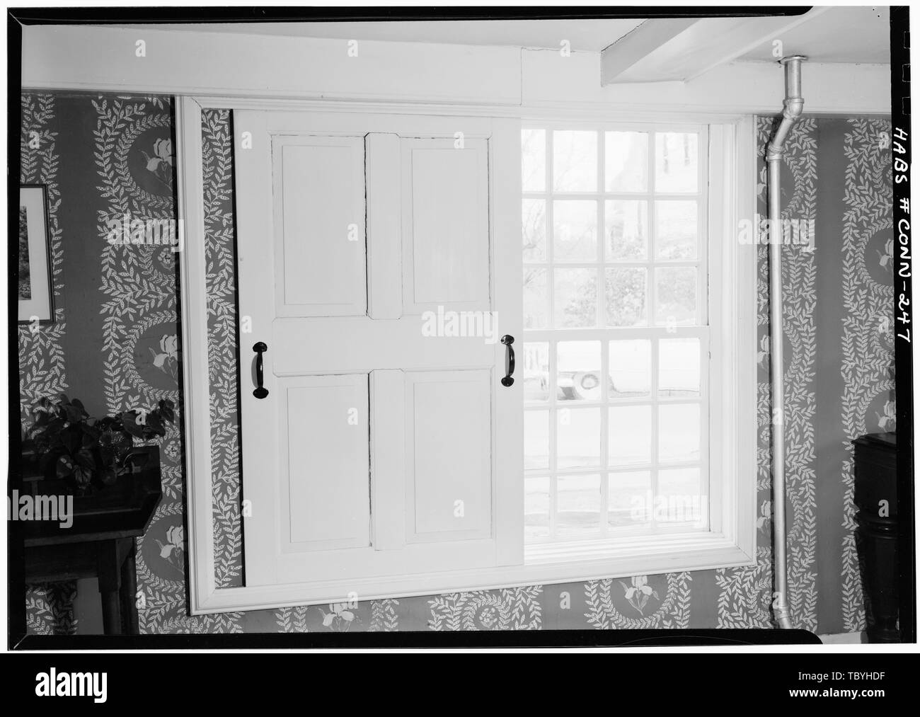 March 1961 WINDOW AND INTERIOR SLIDING SHUTTER IN SOUTHEAST ROOM ON ...