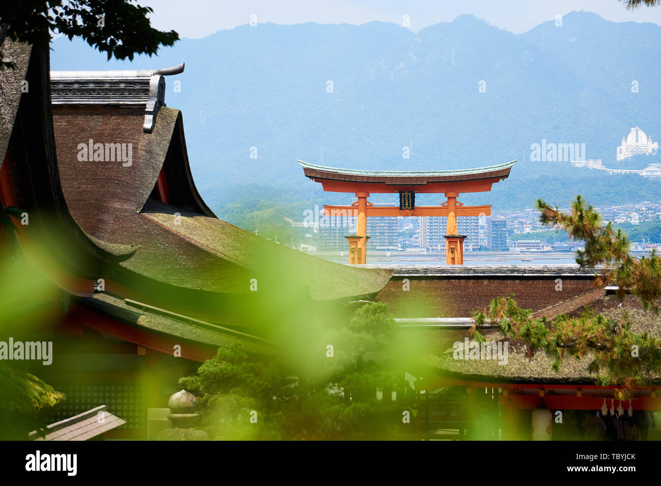 The torii (Shrine gate) in the water (floating gate) and other ...