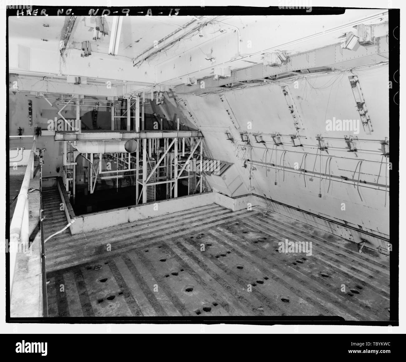 Missile site control building, third and fourth floor interior, showing ...