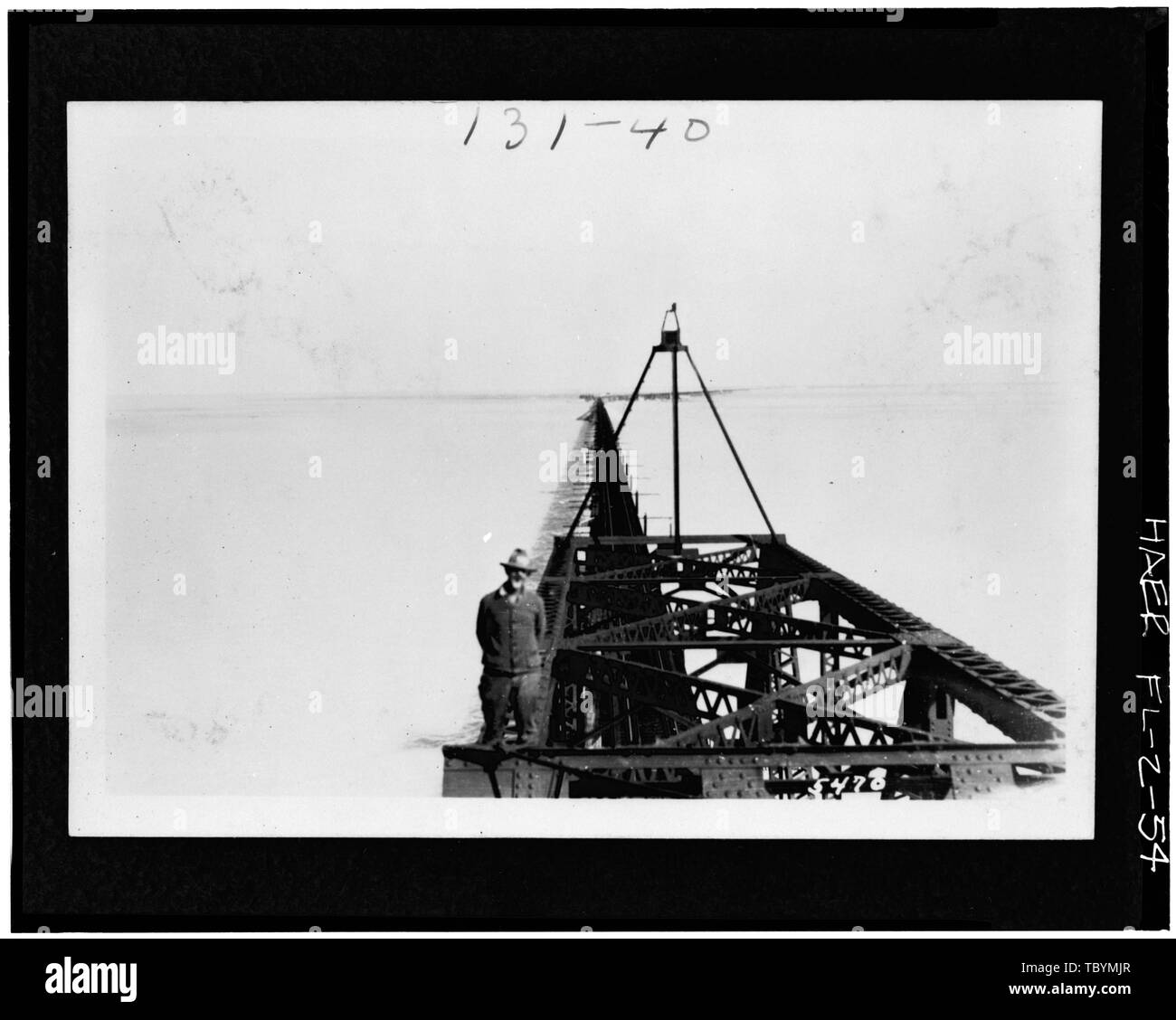 Moser Channel Bridge, View of upper steel framing of draw span, 122226 ...