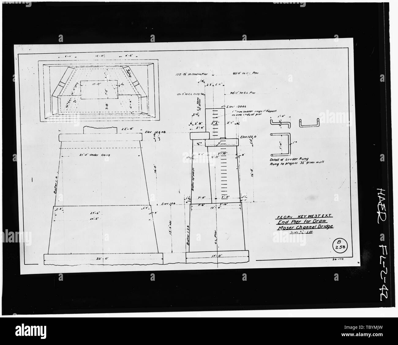 Moser Channel Bridge, details of End Pier for Draw, undated, (Dwg 258 ...