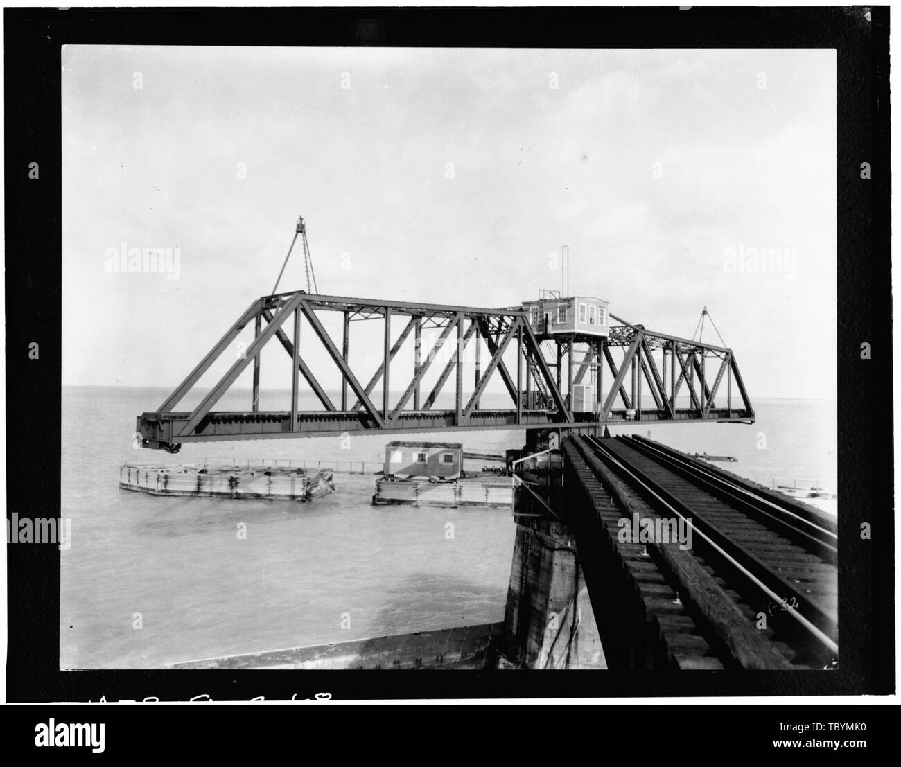 Moser Channel Bridge, draw span partially open, no date (Kyle K32 ...