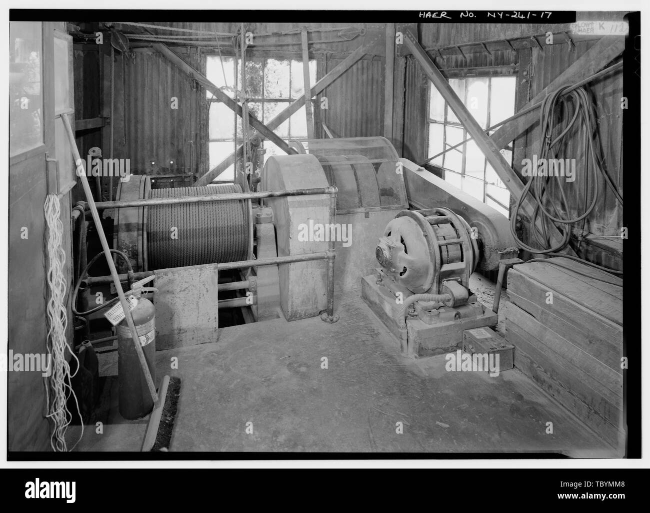 Motor drive and gearing for raising and lowering marine leg. Standard ...