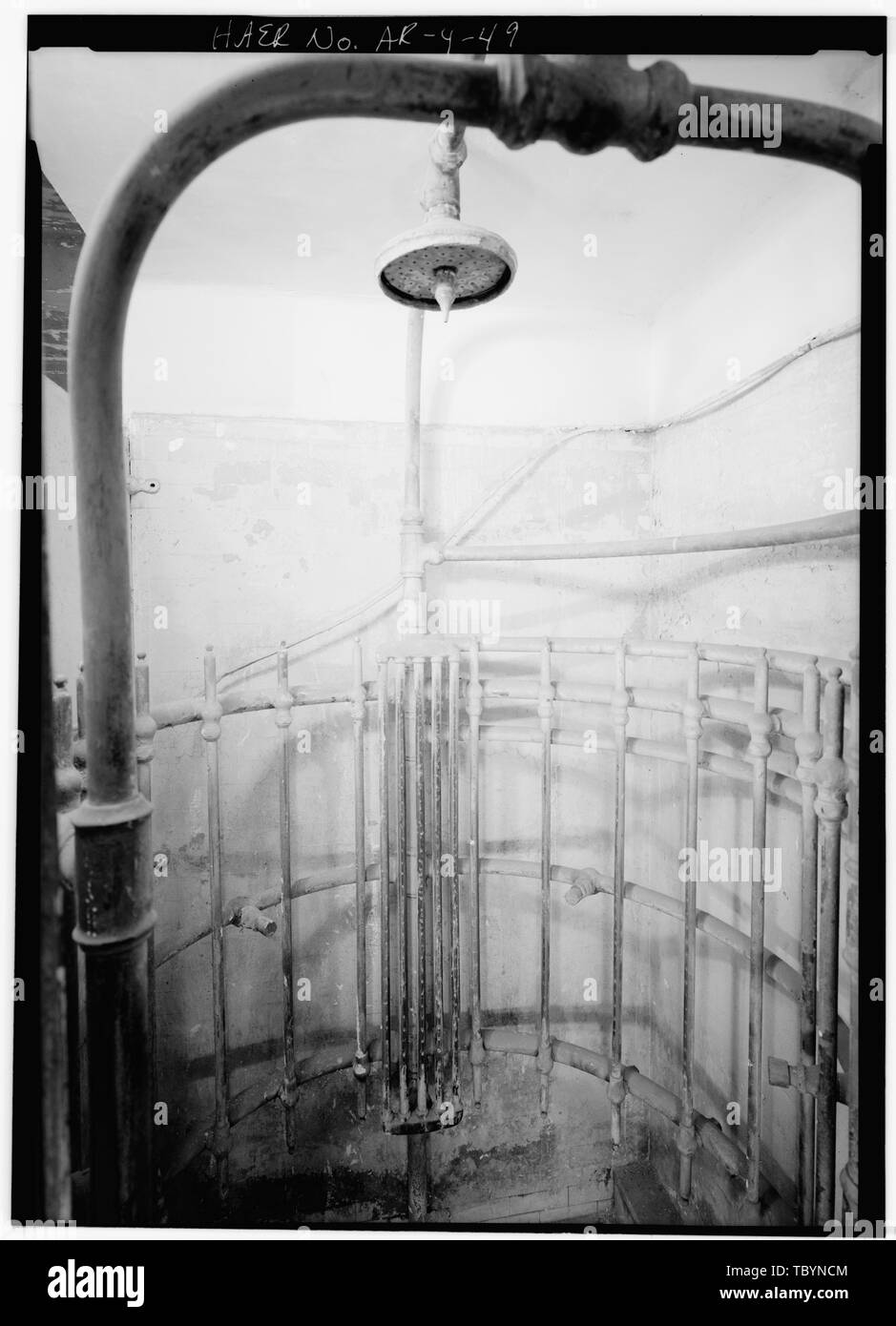 NEEDLE SHOWER IN COOLING ROOM. Hot Springs National Park, Bathhouse Row ...