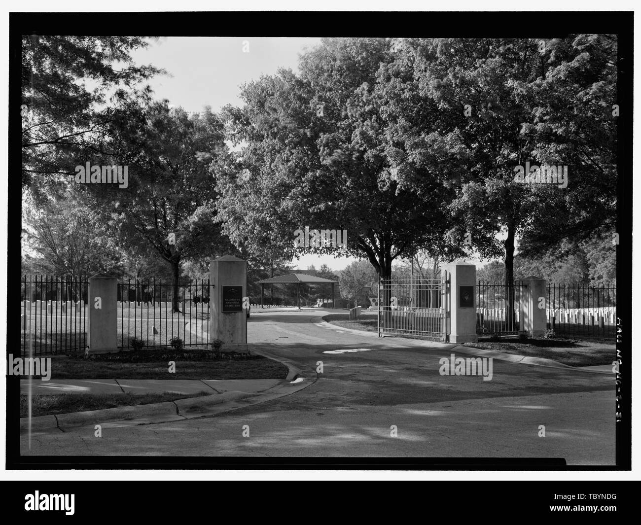 NEW ENTRY WITH FENCING AND VIEW INTO CEMETERY. VIEW TO SOUTH. Salisbury ...