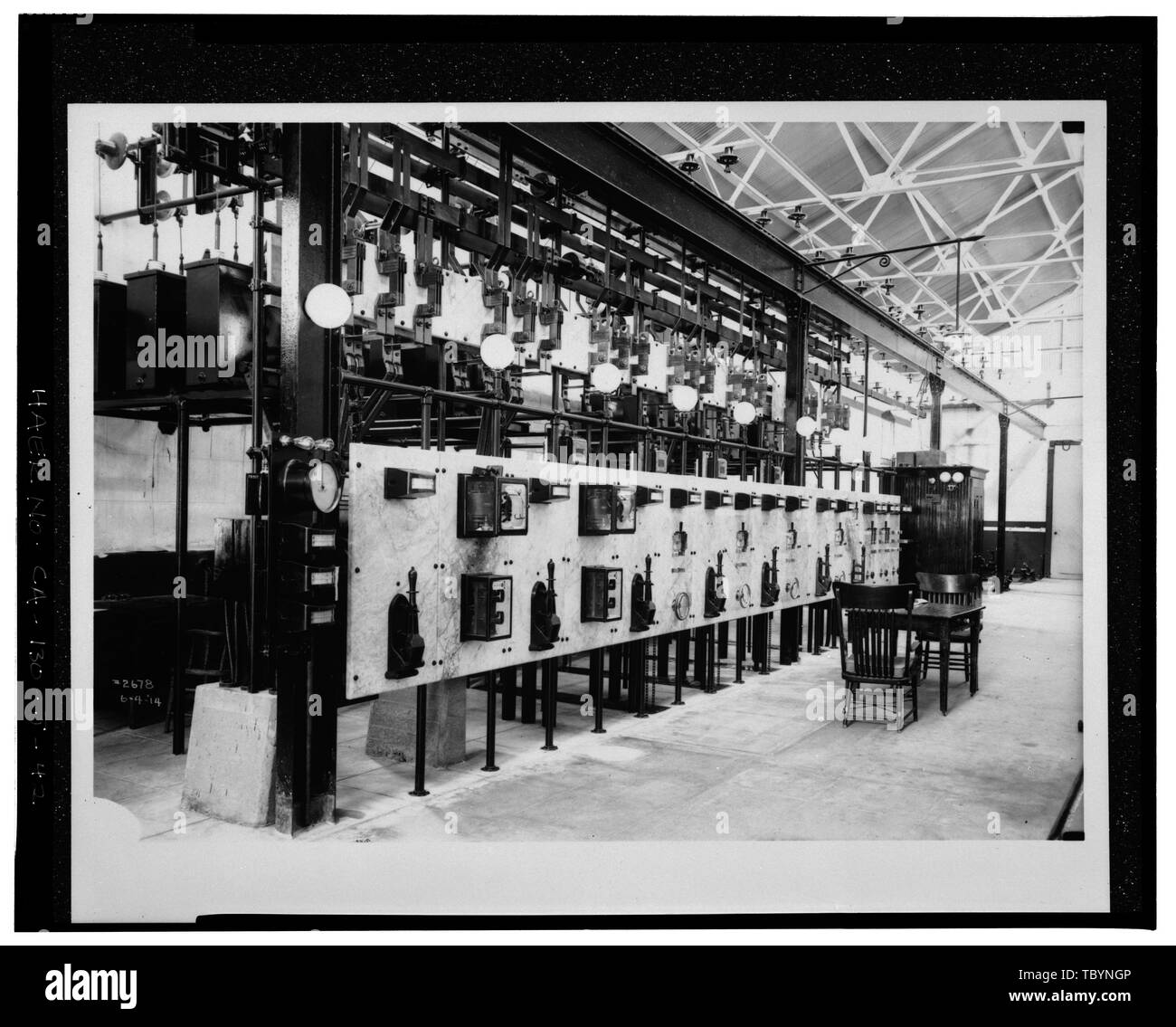 NEW SWITCHBOARD, LOOKING SOUTH FROM SYNCHROSCOPE. SCE negative no. 2678 ...
