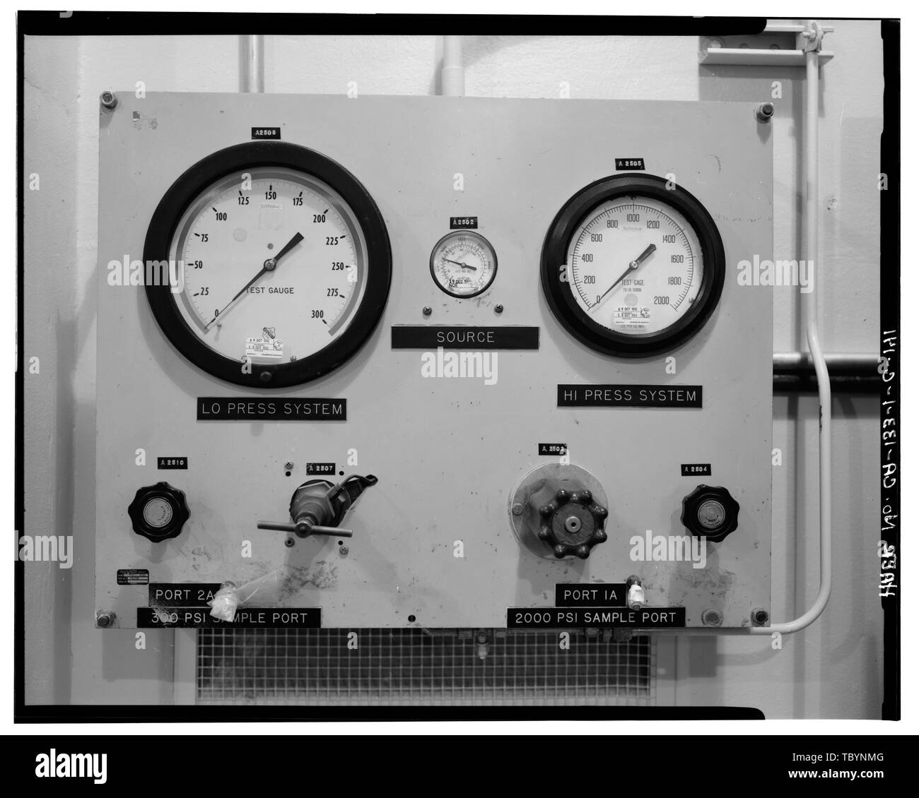 NITROGEN TEST PANEL ON EAST WALL OF AGENA TRANSFER AREA SHELTER (117A ...