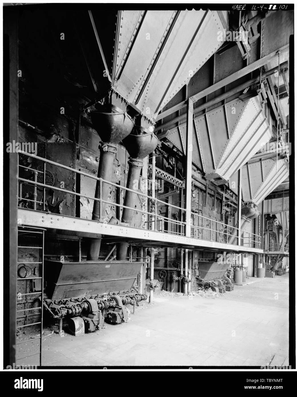 NO. 1 and NO. 2 BOILERS. TO THE RIGHT IS SUPERHEATER AND NO. 3 BOILER ...