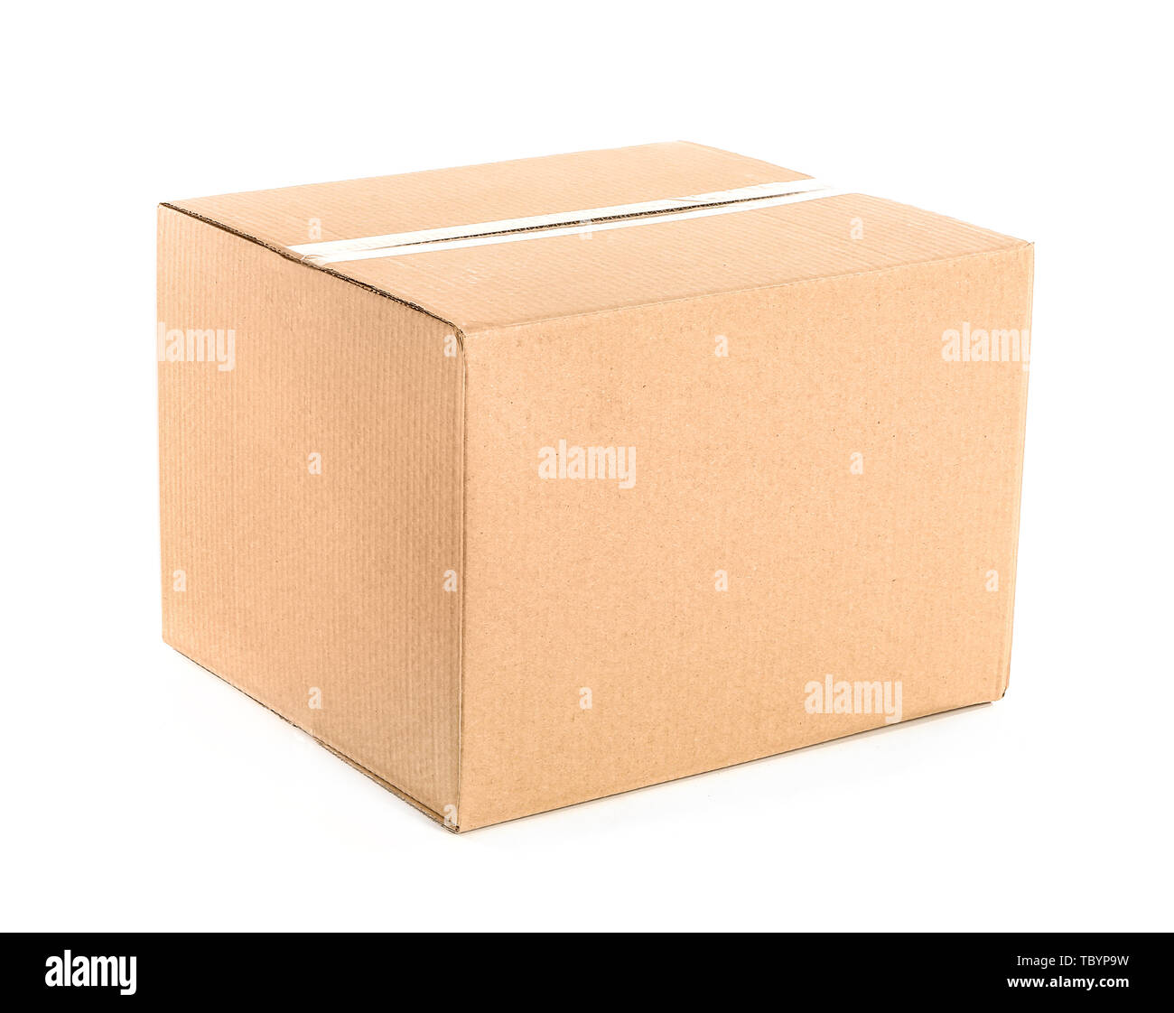 Cardboard box on white background Stock Photo - Alamy