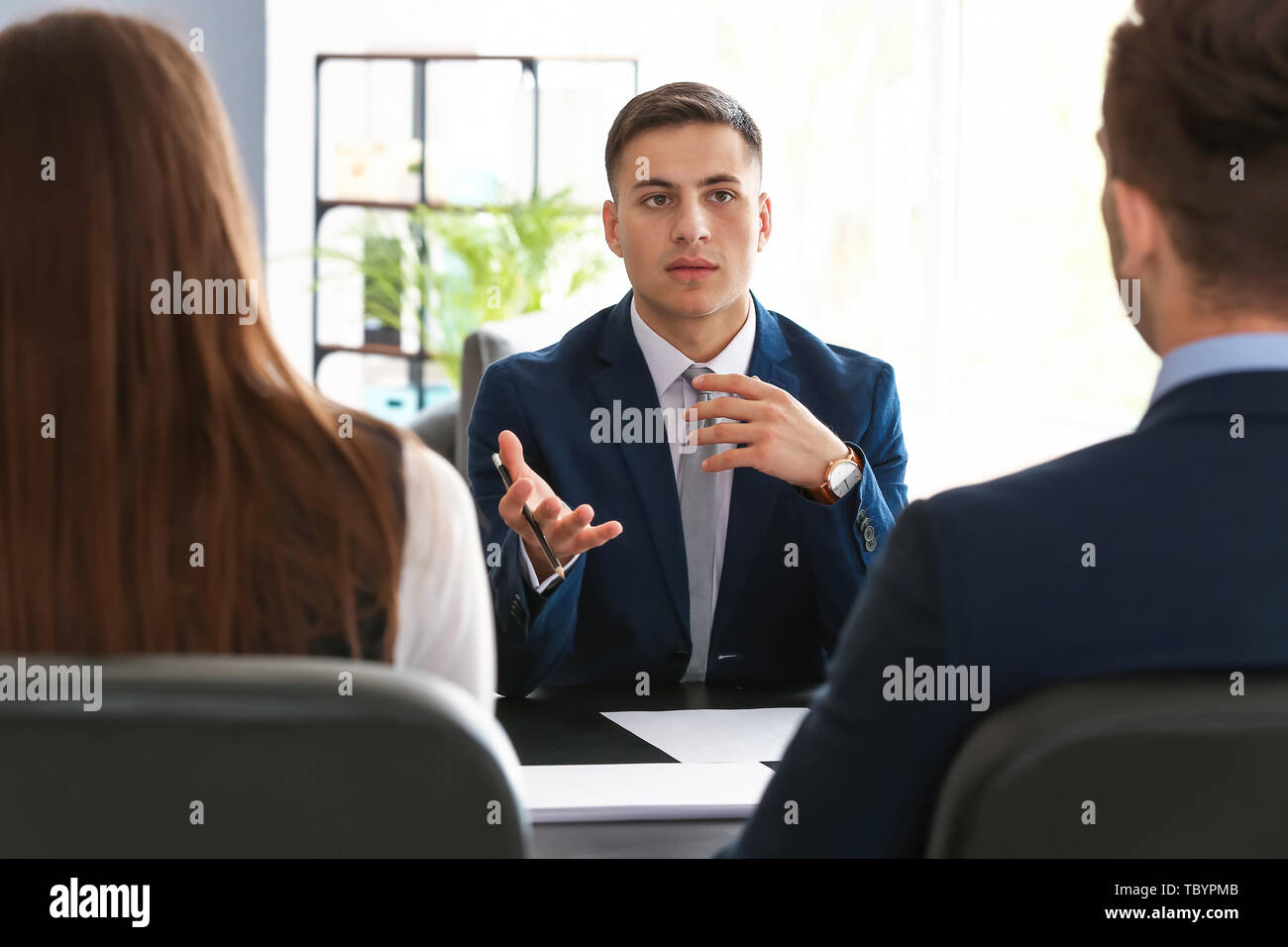 Human resources worker conducting hi-res stock photography and images ...