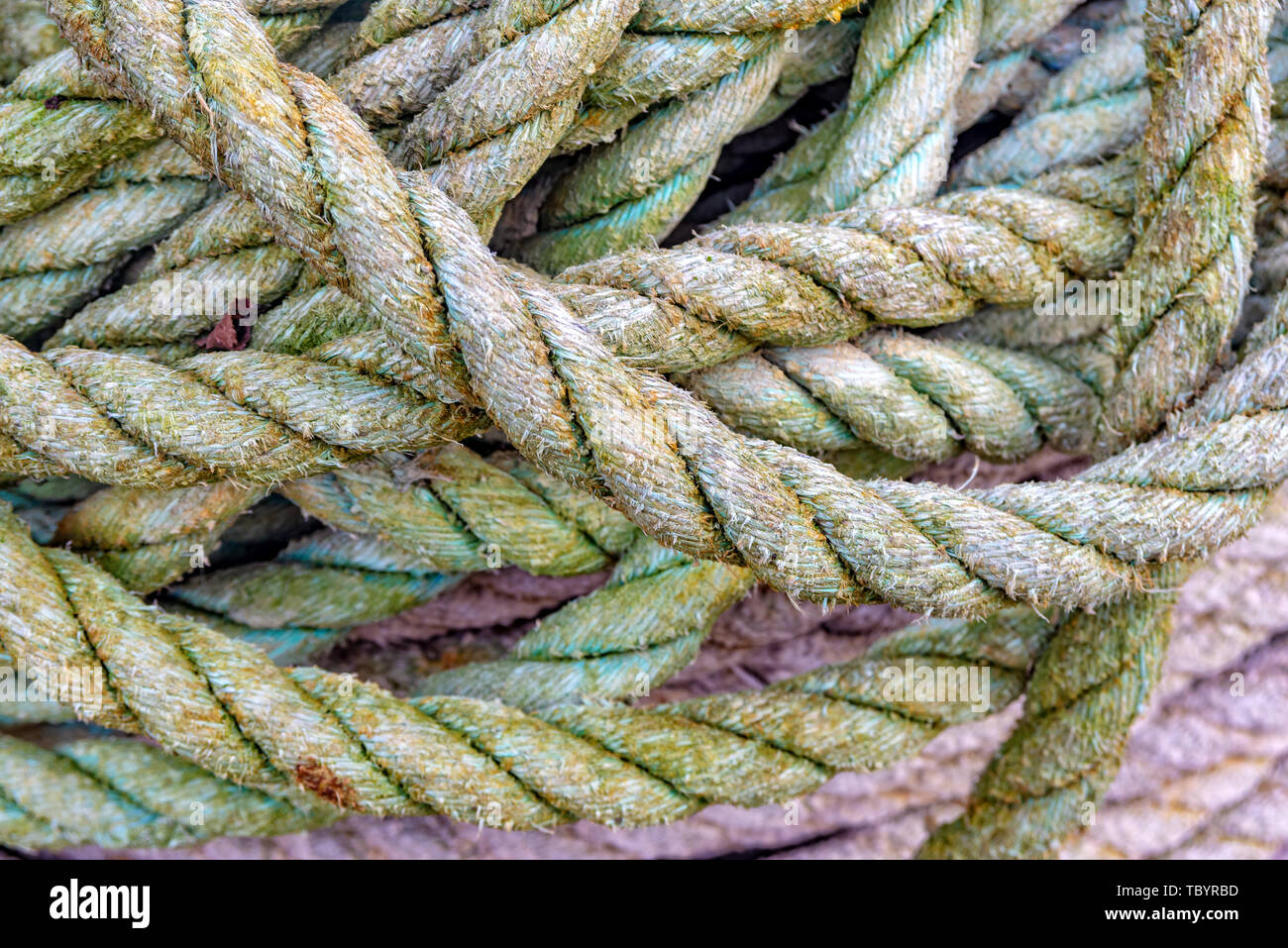 Heavy ropes for the ships Stock Photo - Alamy