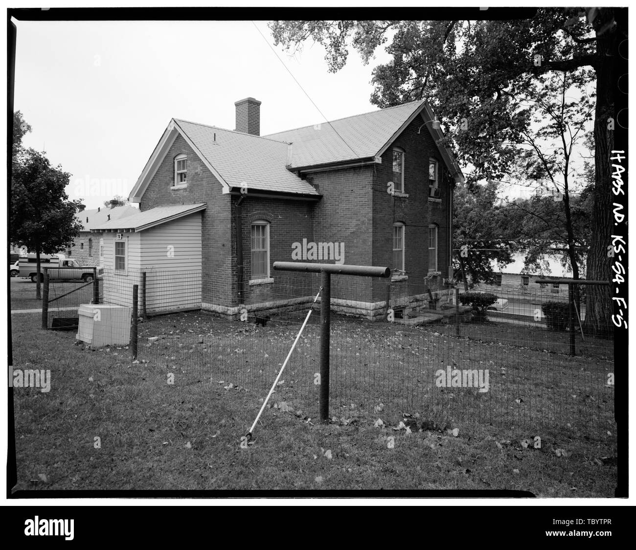 NORTH and EAST (REAR) ELEVATIONS, LOOKING SOUTHWEST. Fort Riley ...