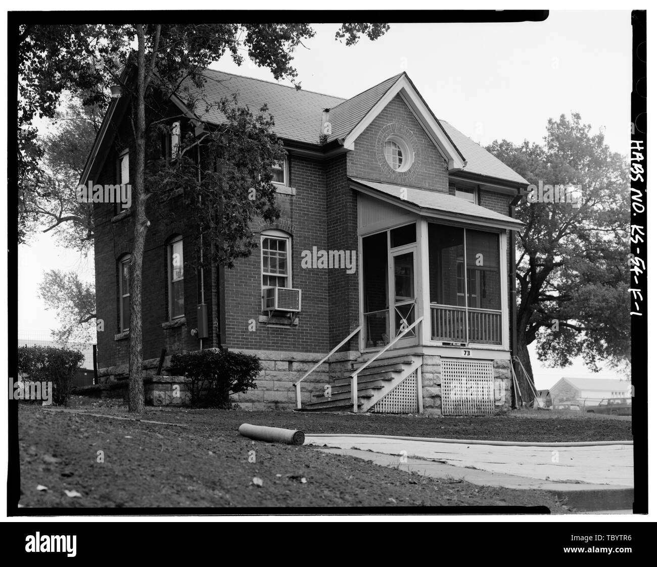 NORTH and WEST (FRONT) ELEVATIONS, LOOKING SOUTHEAST. Fort Riley ...