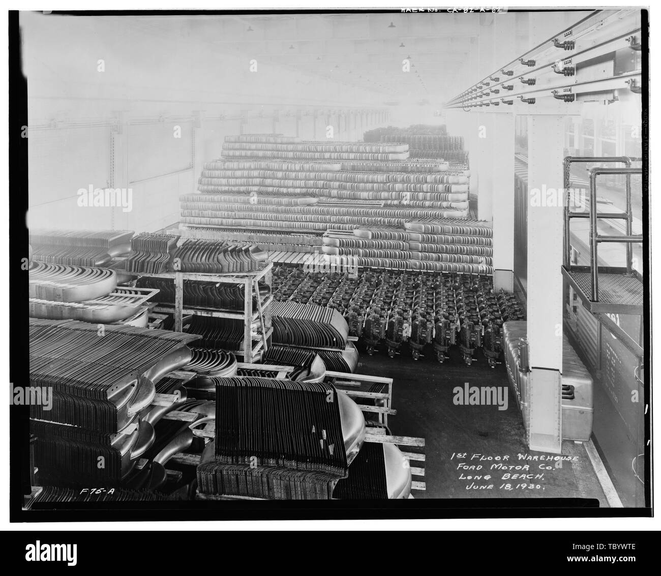 Neg. No. F75A, Jun 18, 1930, INTERIORWAREHOUSE, 1ST FLOOR, STORAGE OF ...