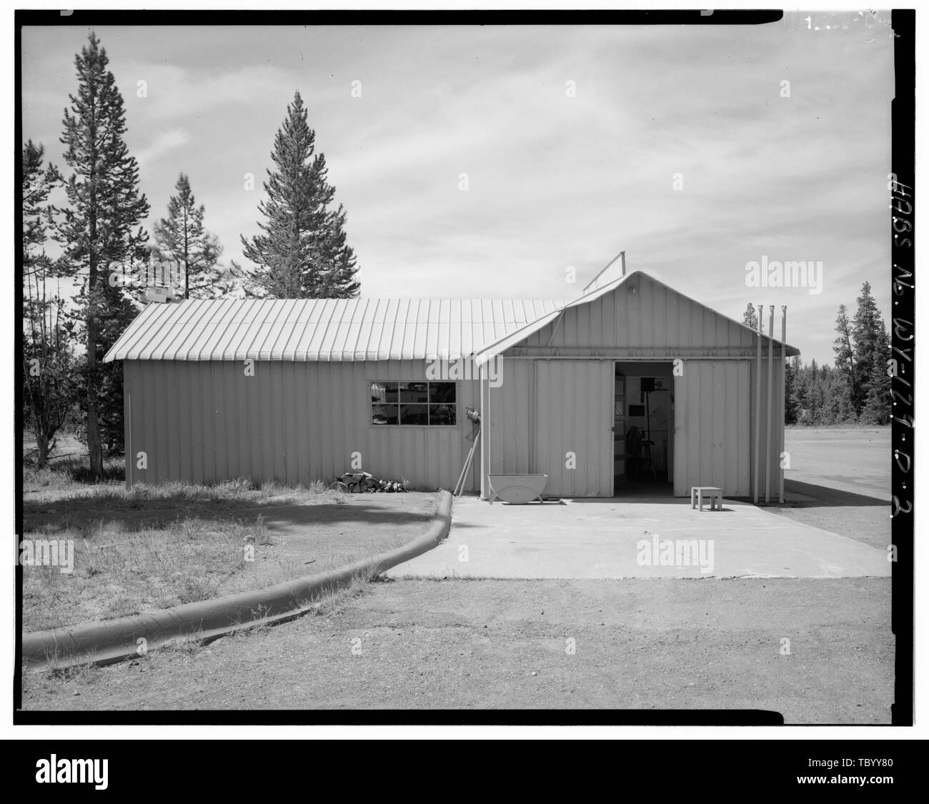 Yellowstone ranger station Black and White Stock Photos & Images - Alamy