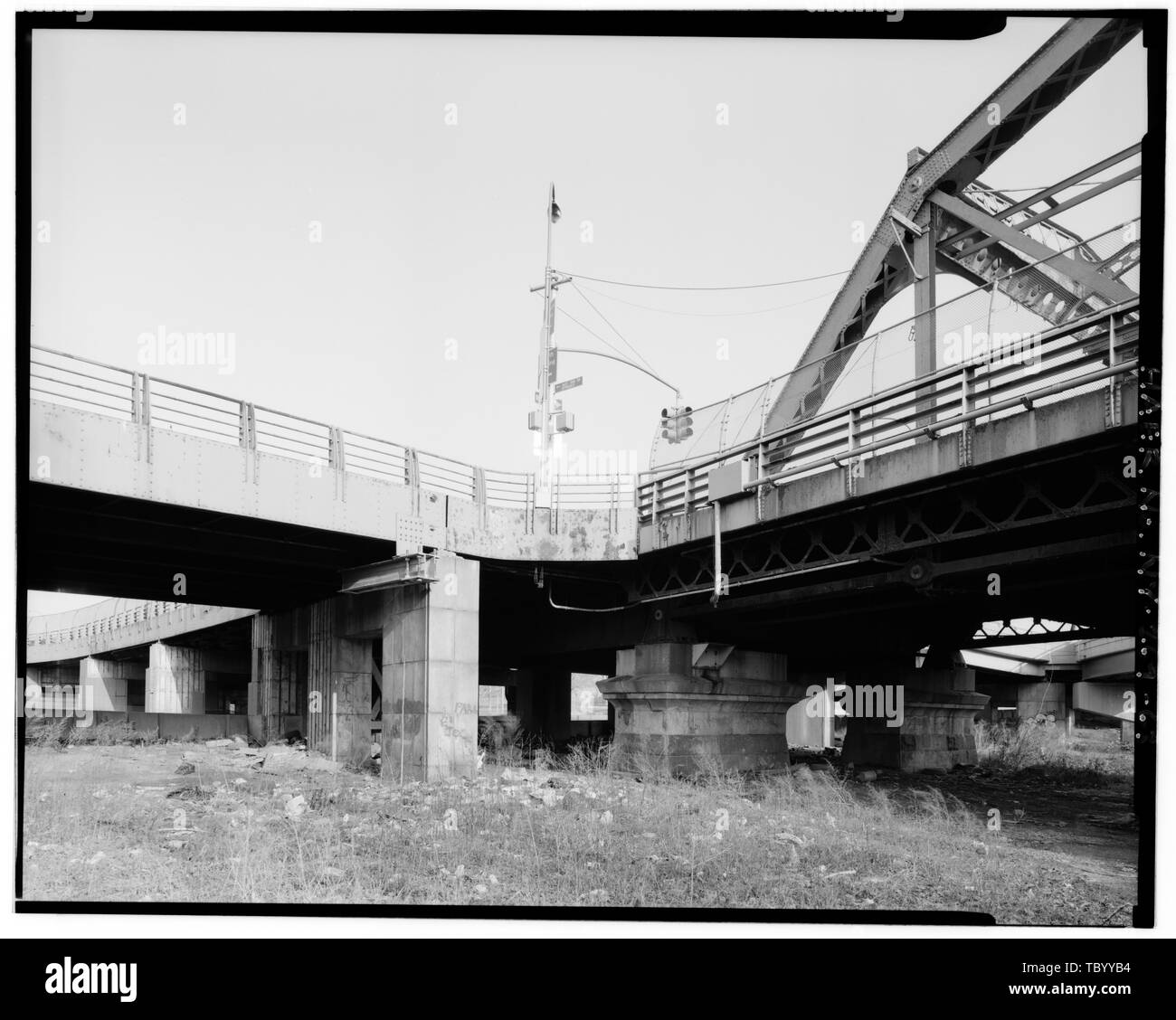 North elevation of ramp A and camelback span intersection Macombs Dam ...