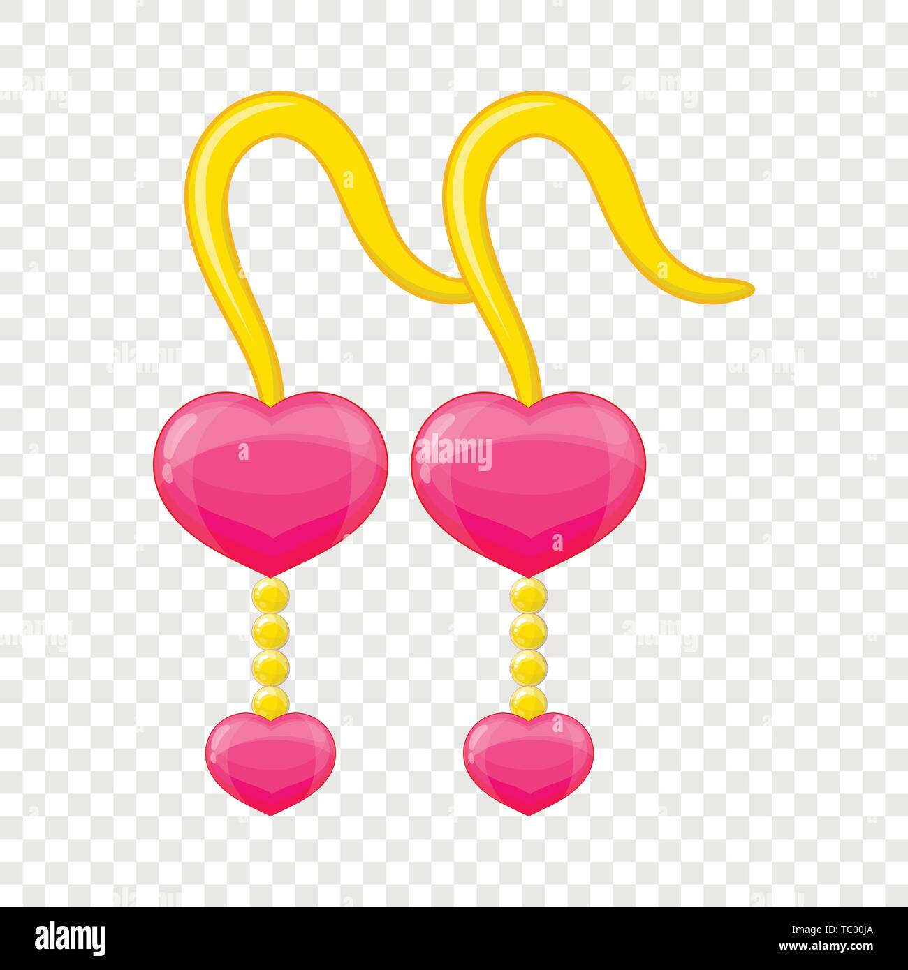 Pink earrings icon, cartoon style Stock Vector Image & Art - Alamy