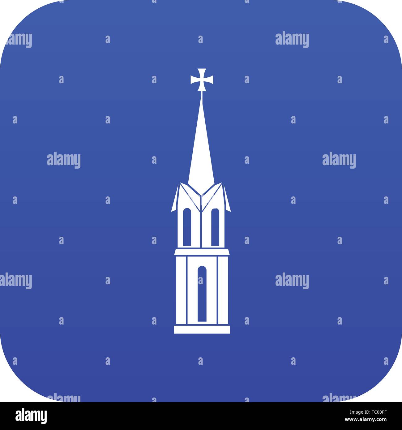 Church icon digital blue Stock Vector Image & Art - Alamy