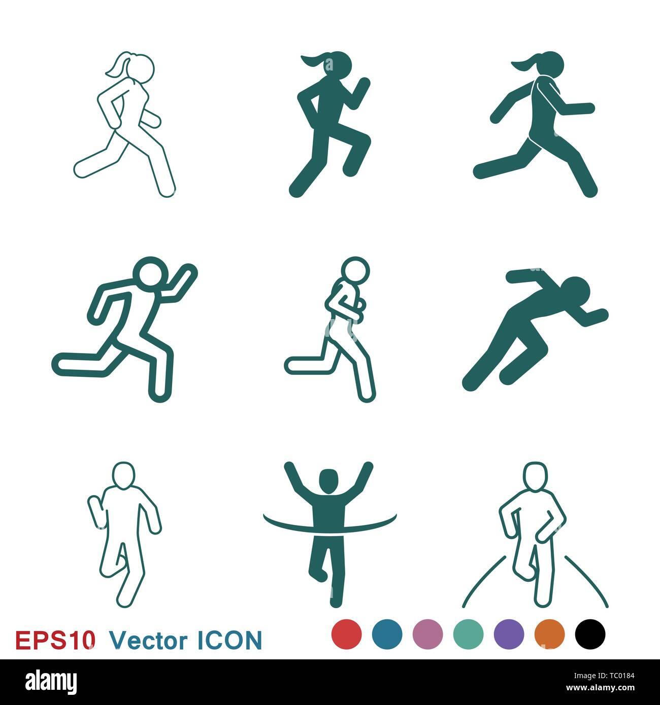 Running Icon vector sign symbol Stock Vector Image & Art - Alamy