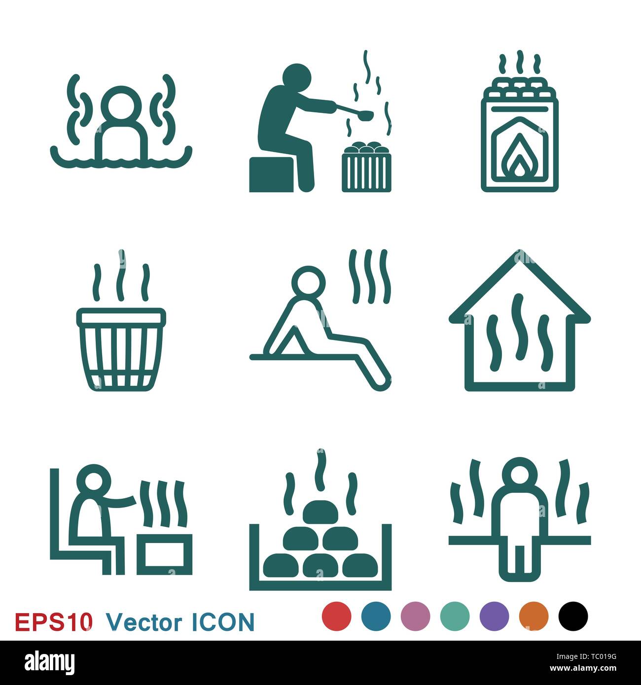 Sauna icon vector sign symbol Stock Vector Image & Art - Alamy