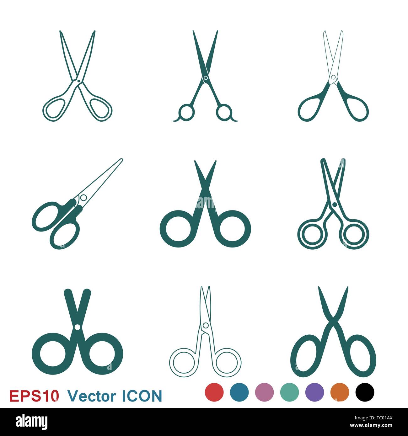 Scissors icon vector sign symbol Stock Vector Image & Art - Alamy