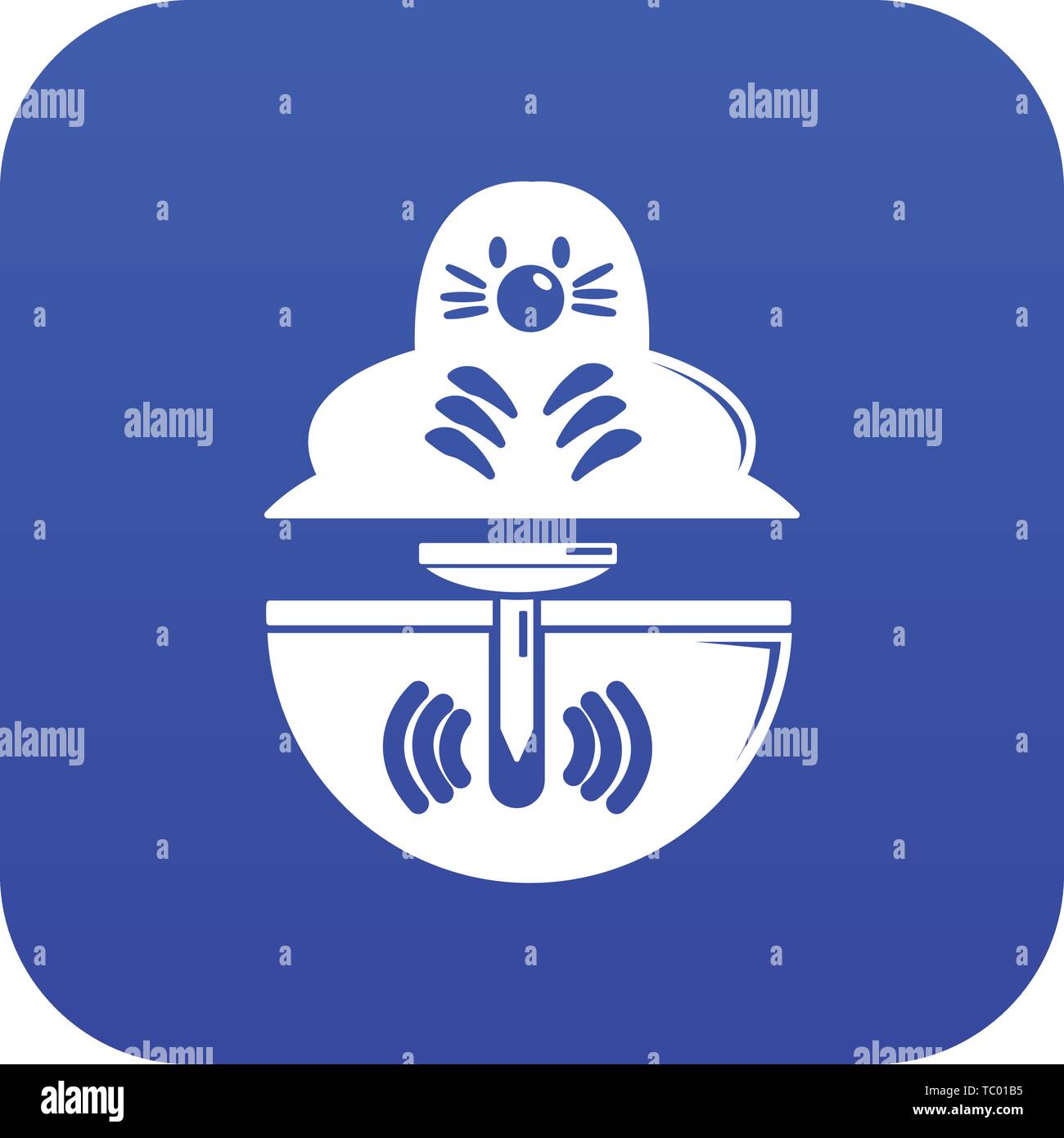 Mole icon blue vector Stock Vector Image & Art - Alamy