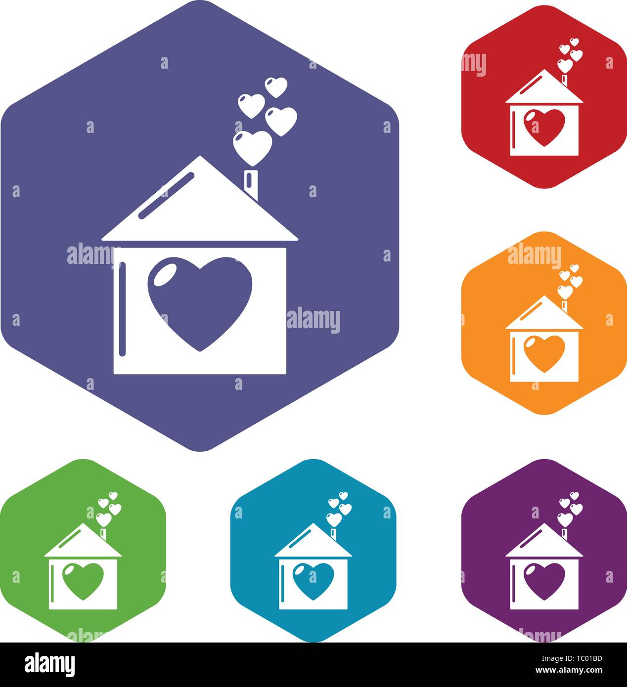 Mother house icons vector hexahedron Stock Vector Image & Art - Alamy