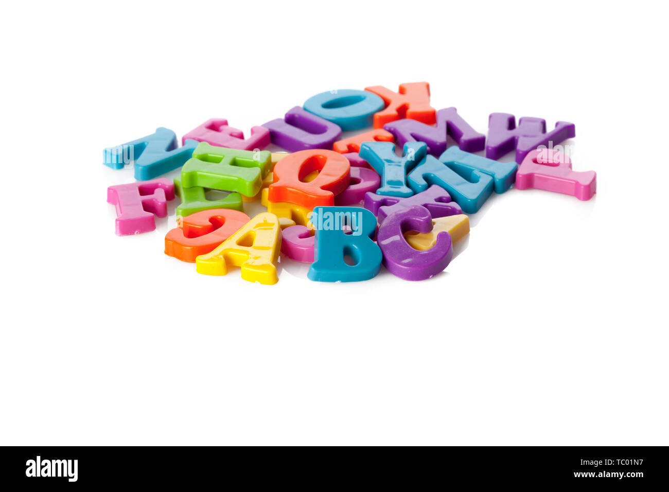 various letters isolated on white Stock Photo - Alamy