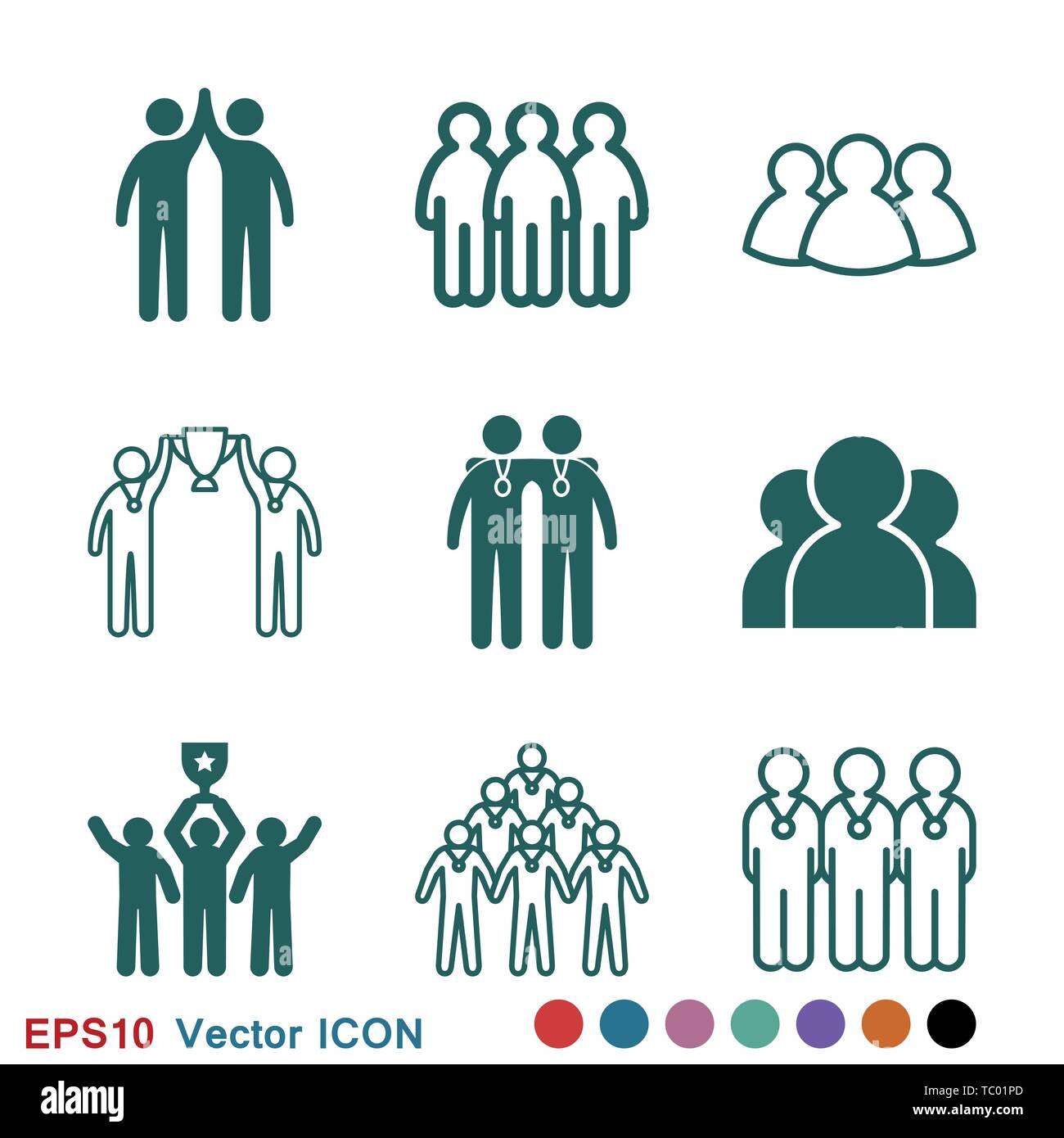 Team icon vector sign symbol Stock Vector Image & Art - Alamy