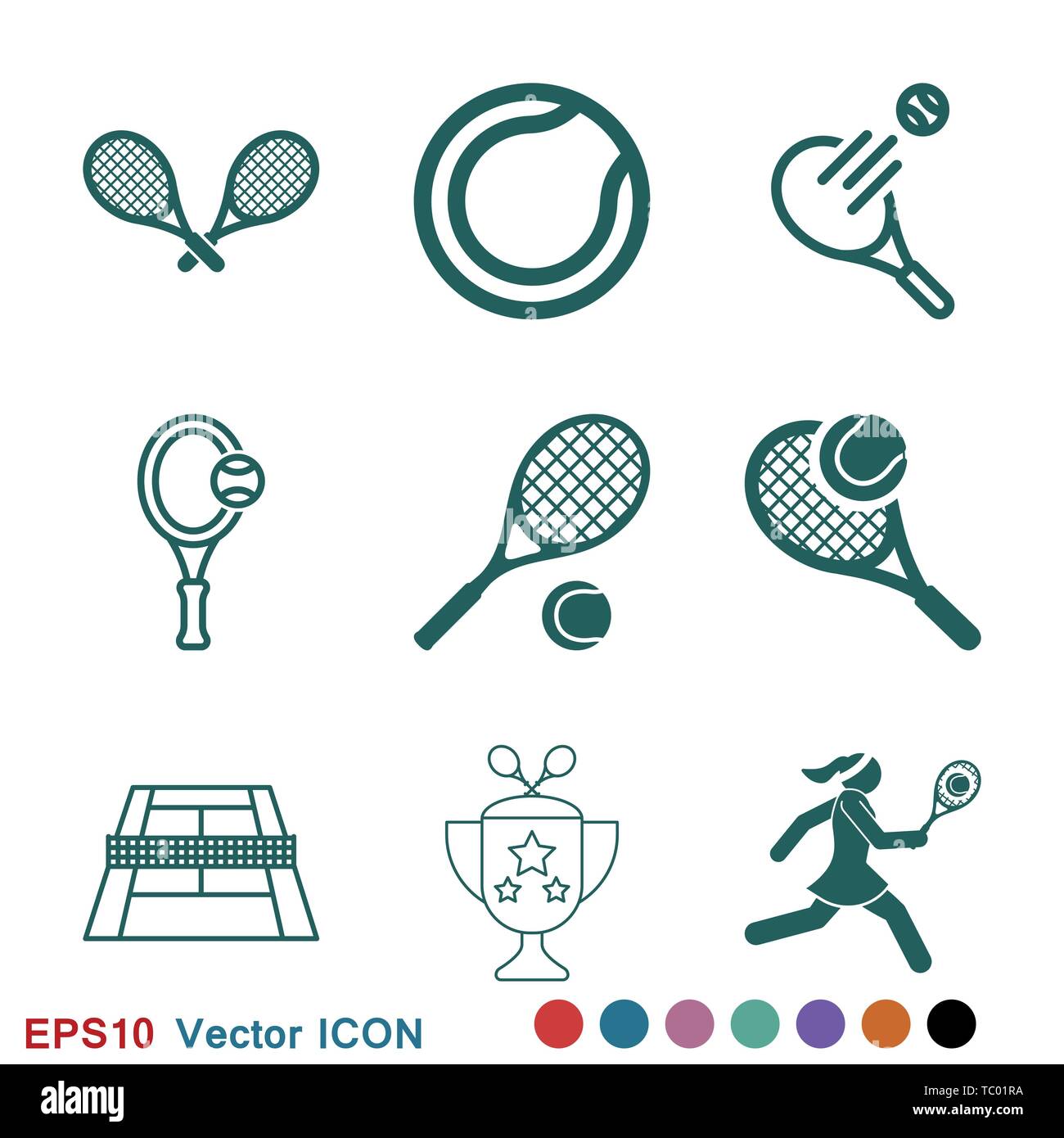 Tennis icon vector sign symbol Stock Vector Image & Art - Alamy