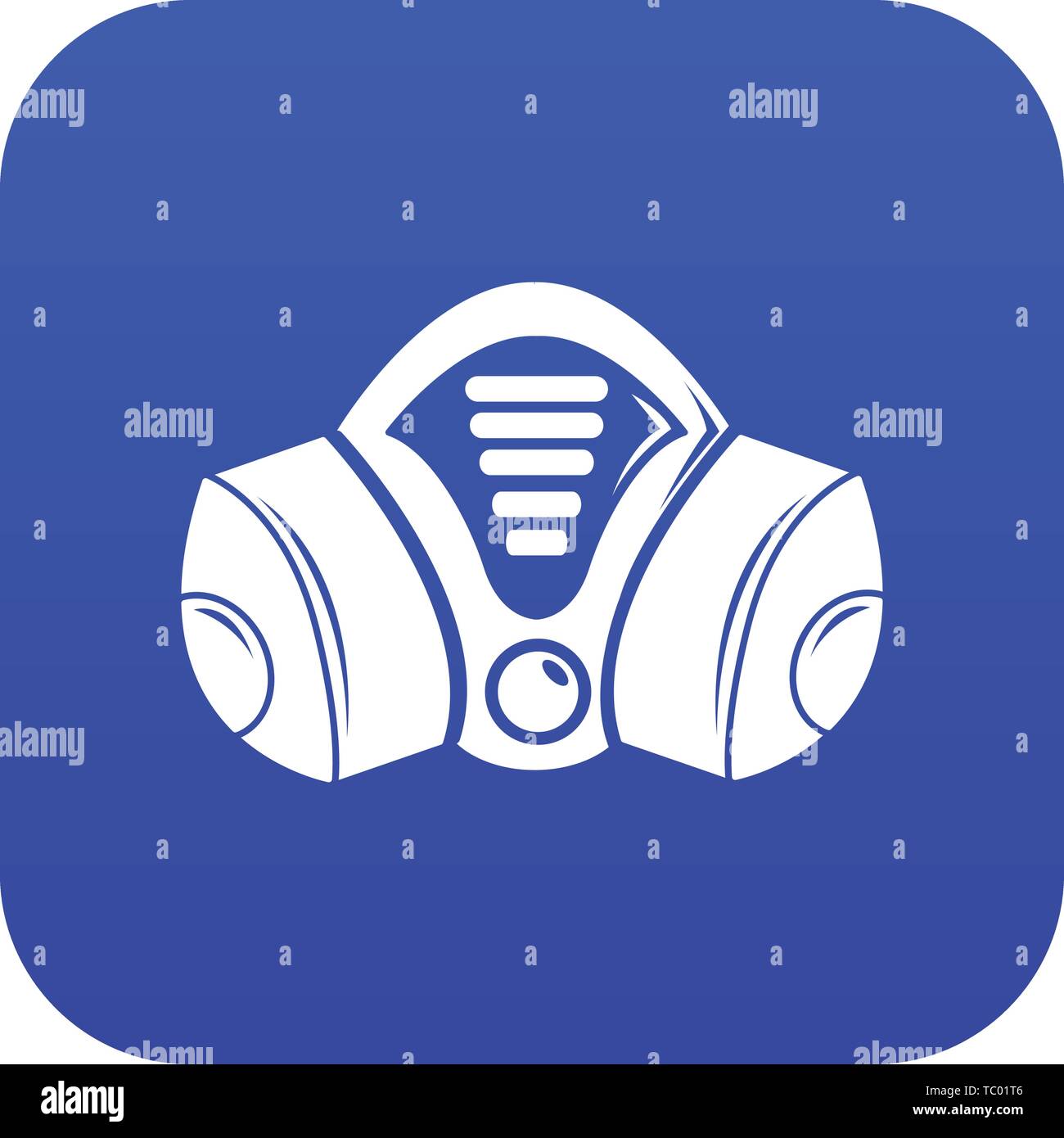 Gas mask icon blue vector Stock Vector Image & Art - Alamy
