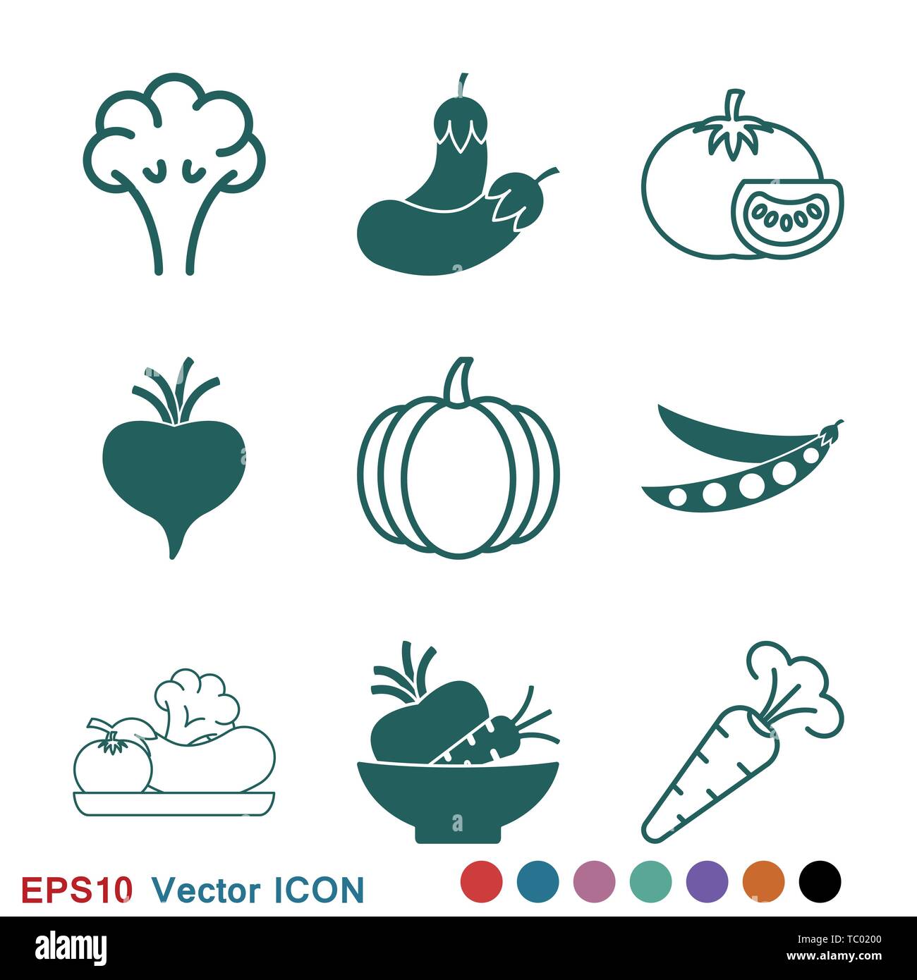 Vegetables Icon vector sign symbol Stock Vector Image & Art - Alamy