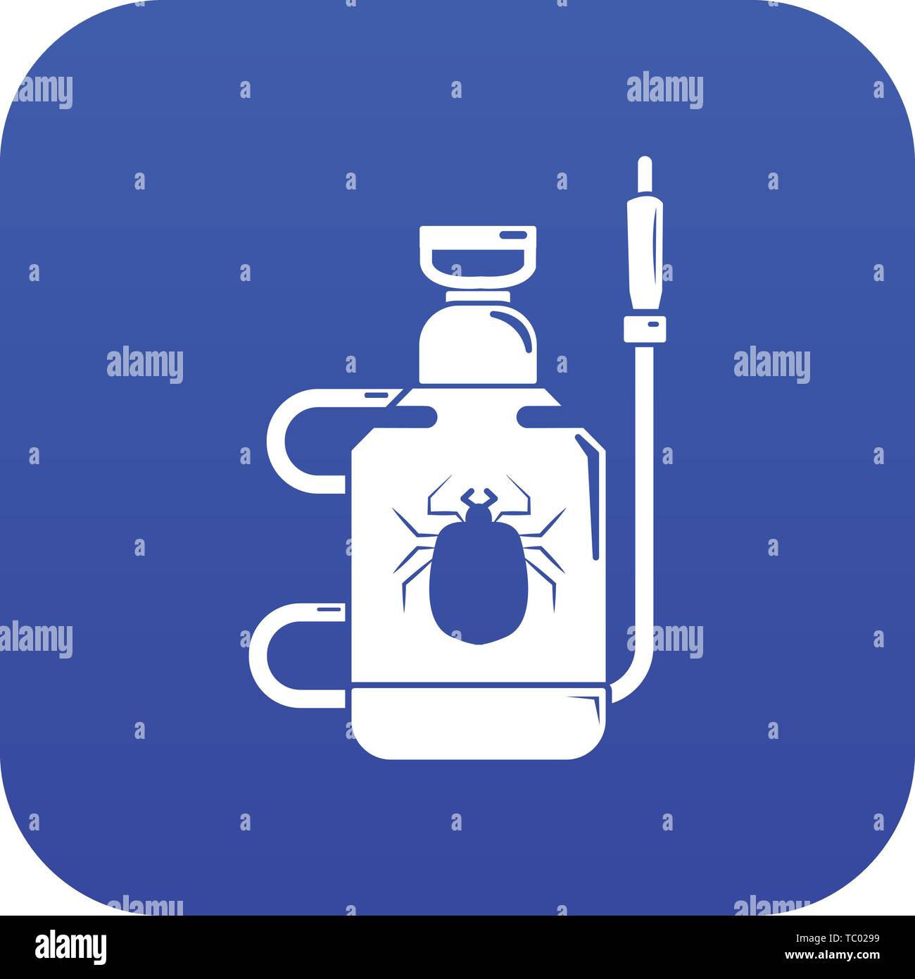 Pest control poison icon blue vector Stock Vector Image & Art - Alamy