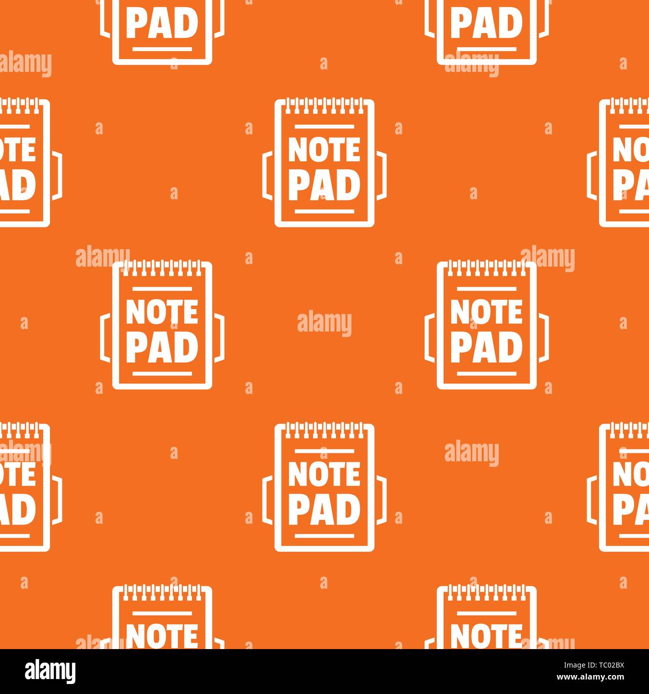 Notepad pattern vector orange Stock Vector Image & Art - Alamy