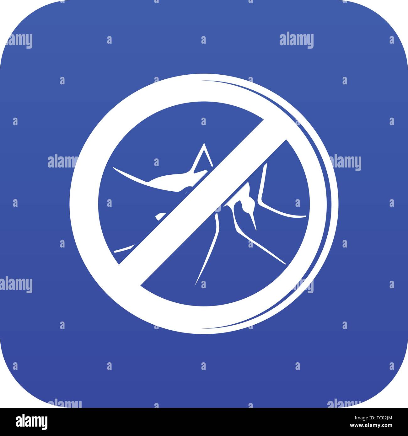 No mosquito icon blue vector Stock Vector Image & Art - Alamy