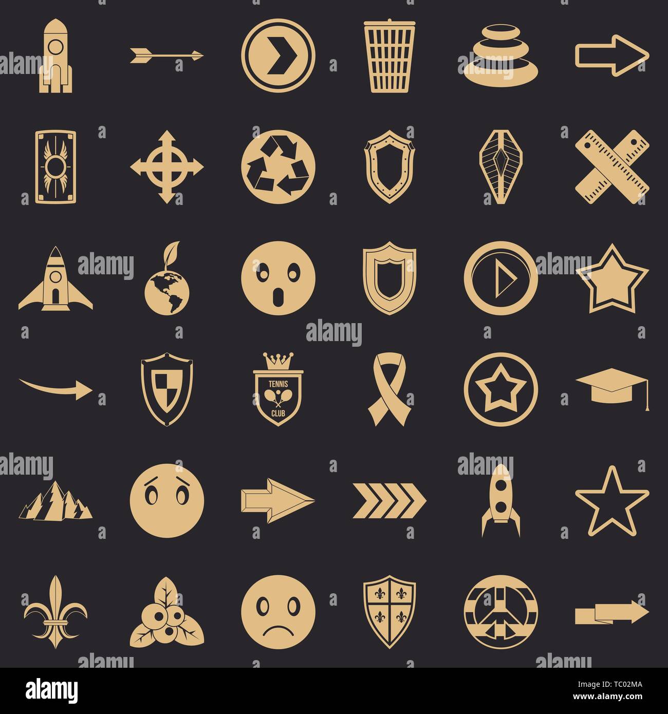 Brand name icons set, simple style Stock Vector Image & Art - Alamy