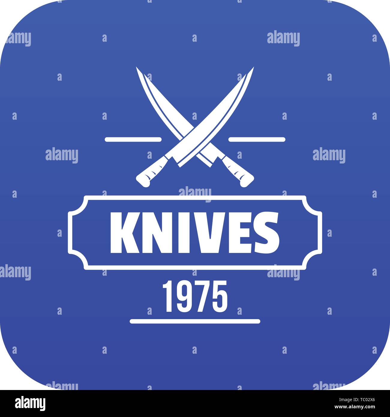 Knife icon blue vector Stock Vector Image & Art - Alamy