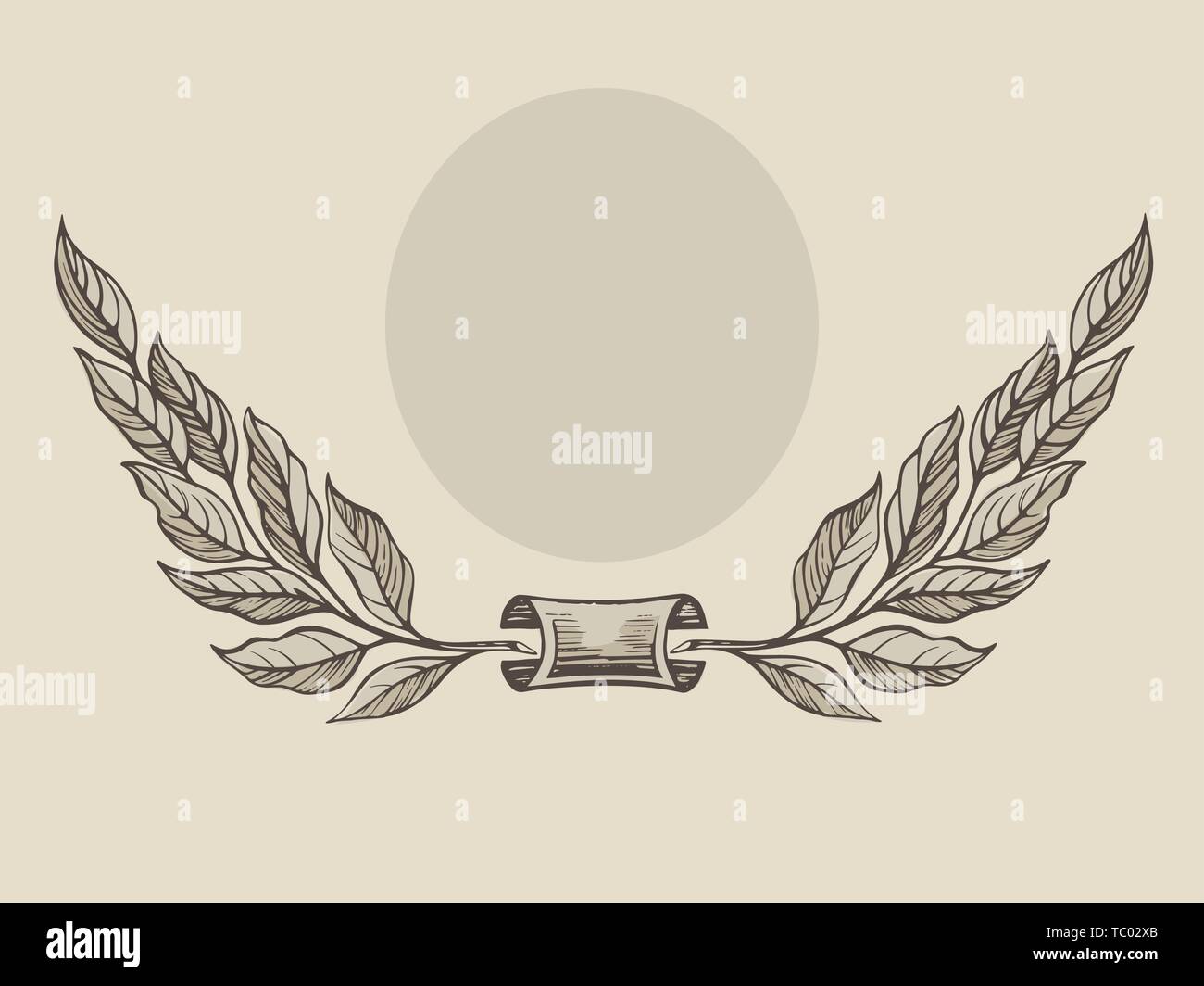 Vintage freehand drawing card Stock Vector Images - Alamy