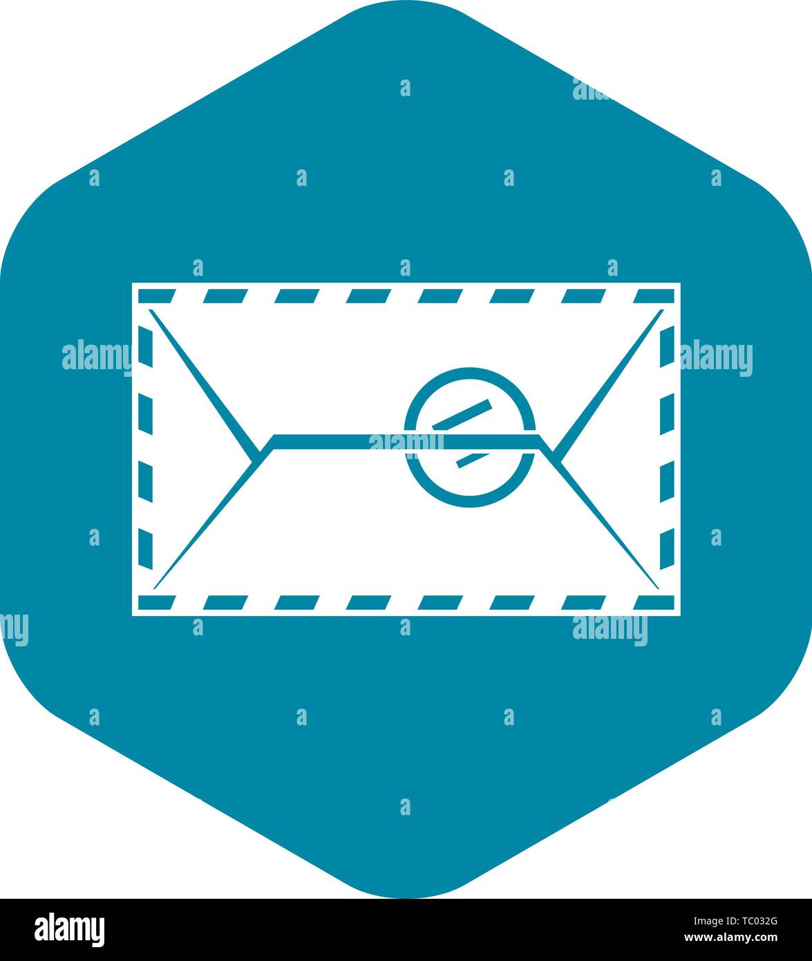 Mail envelope with a stamp icon, simple style Stock Vector Image & Art ...
