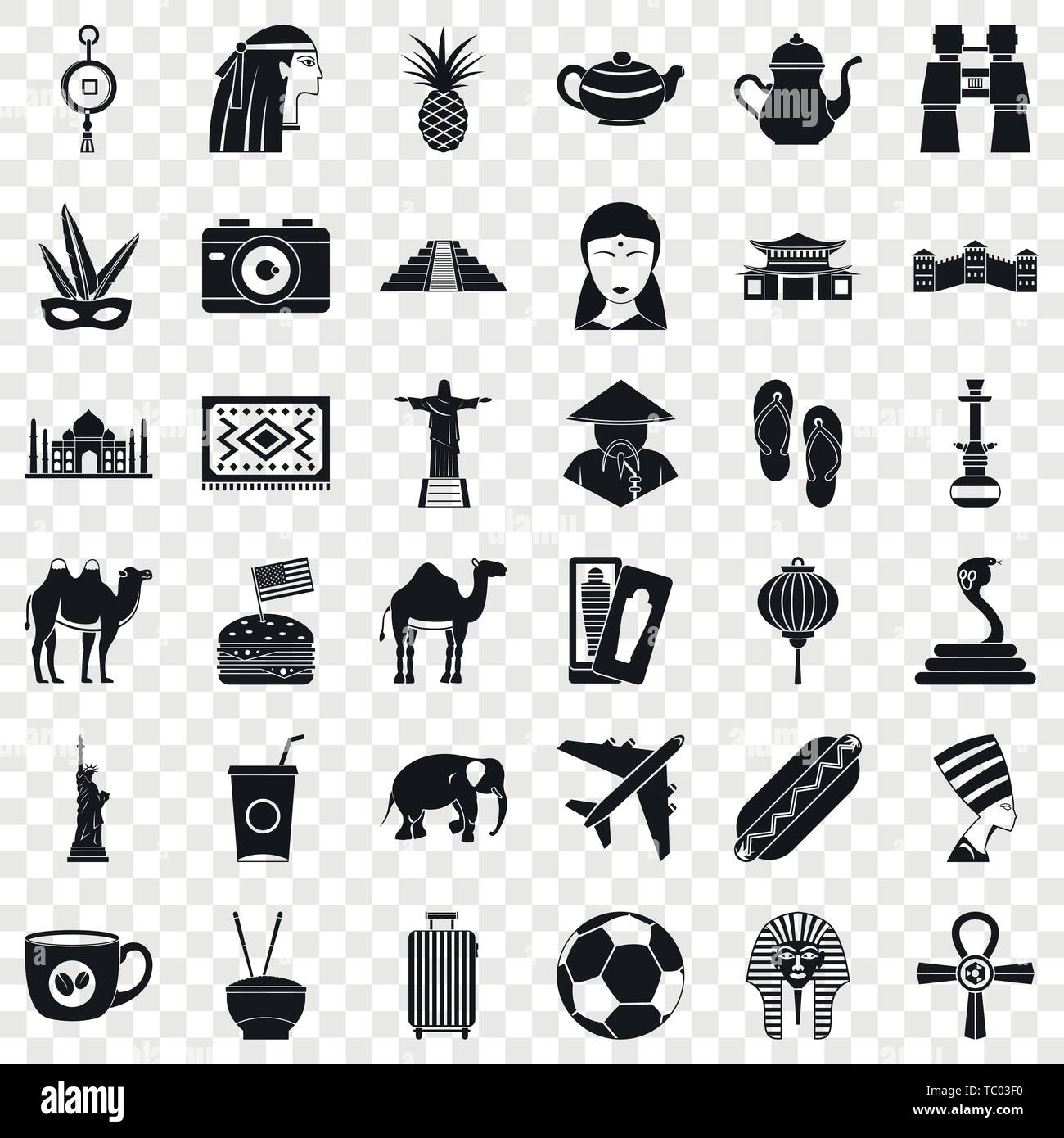 Tour icons set, simple style Stock Vector Image & Art - Alamy