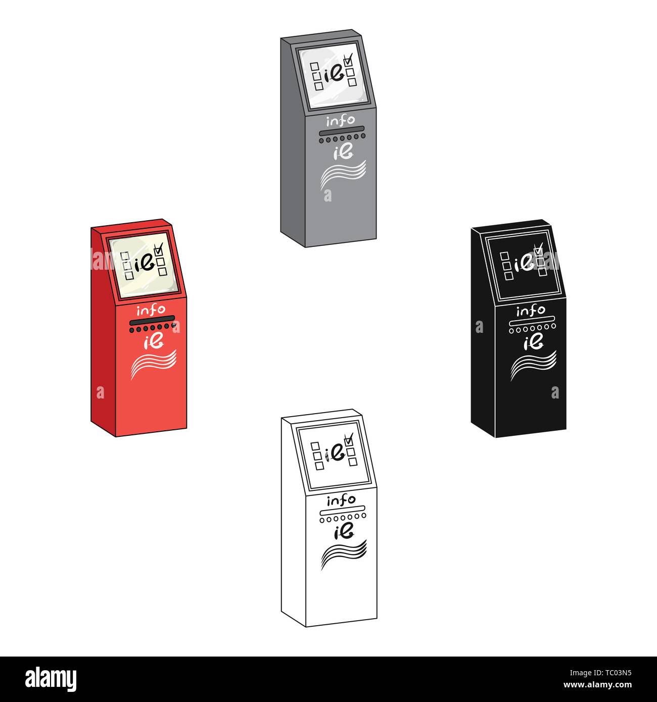 Information terminal. Terminals single icon in cartoon,black style ...