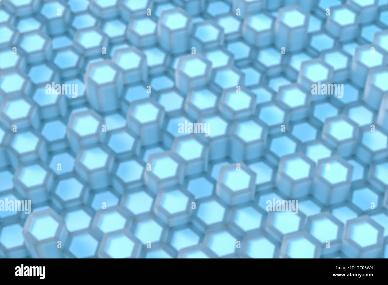 Blue transparent material hexagonal background, three-dimensional ... Blue transparent material hexagonal background, three-dimensional ...