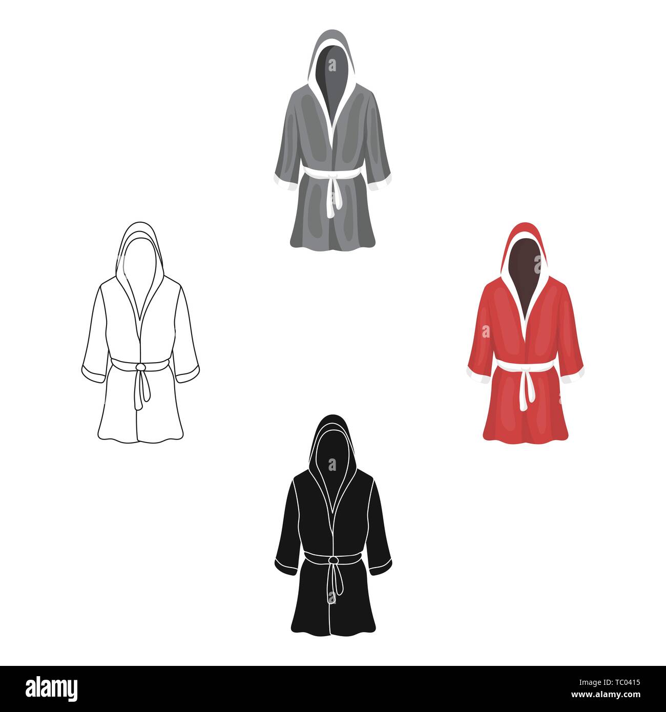 Boxing robe icon in cartoon,black style isolated on white background ...