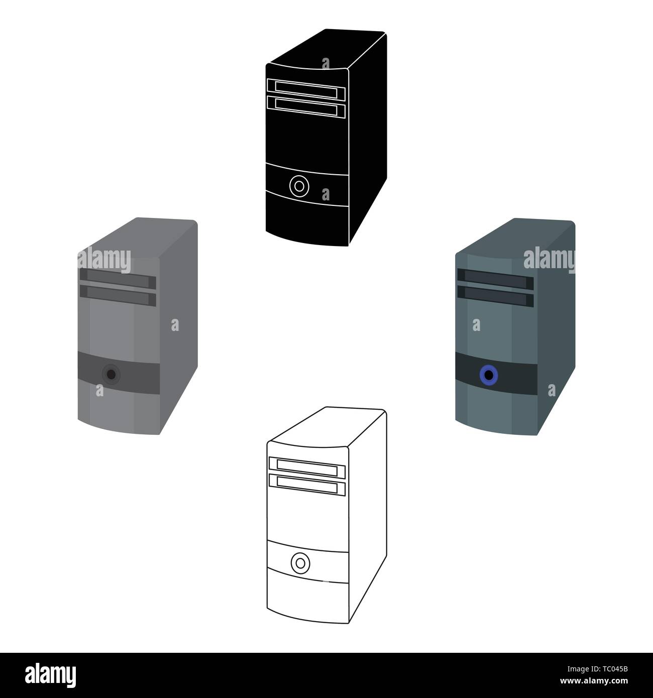 Desktop logo computer workstation icon Stock Vector Images - Alamy