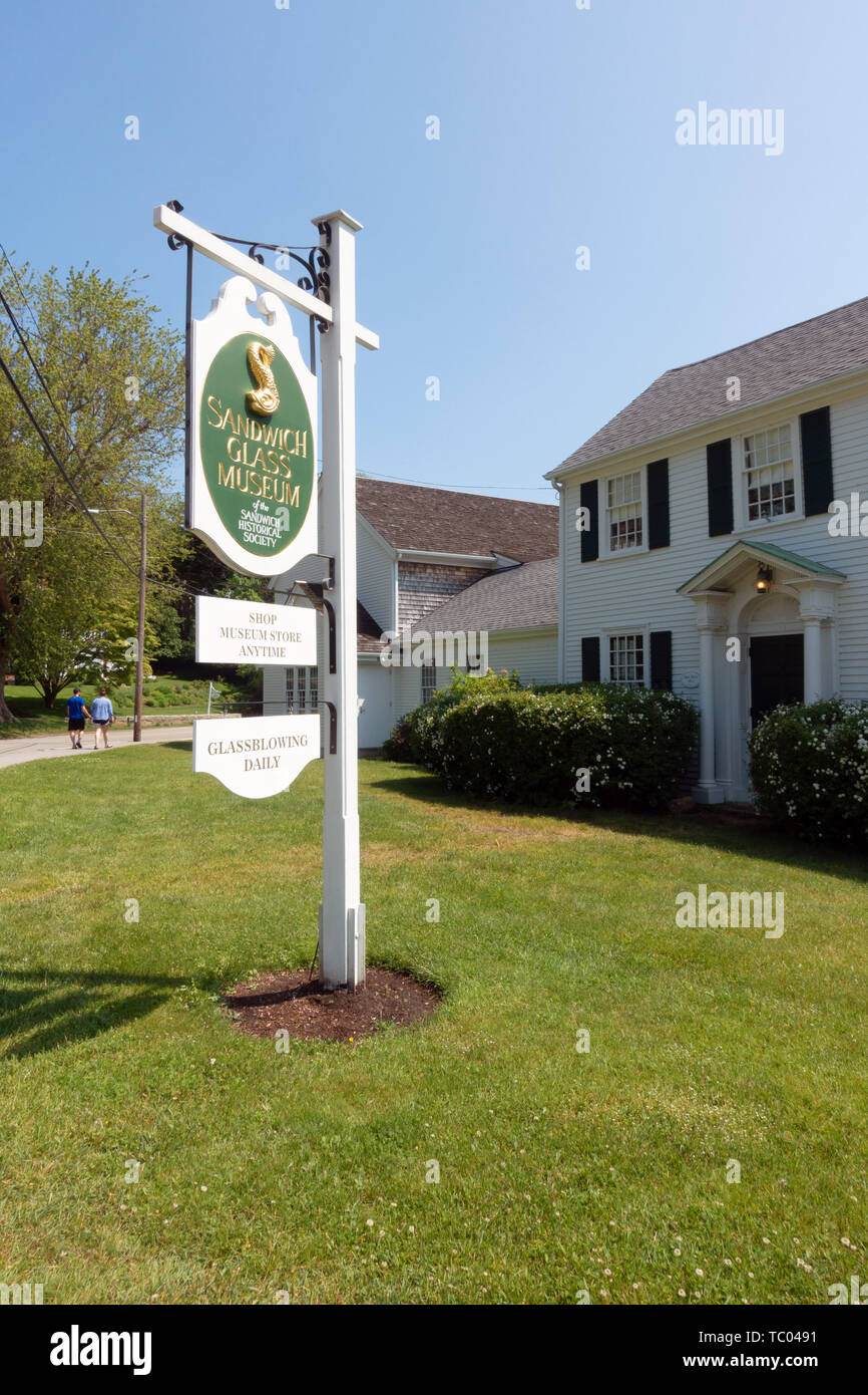 Sandwich Glass Museum, a popular attraction, in Sandwich, Cape Cod ...