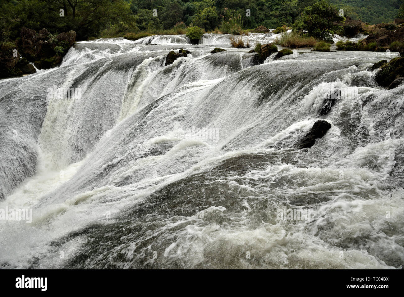 Photographed in Huangguoshu Falls, Guizhou in October 2018, waterfalls ...