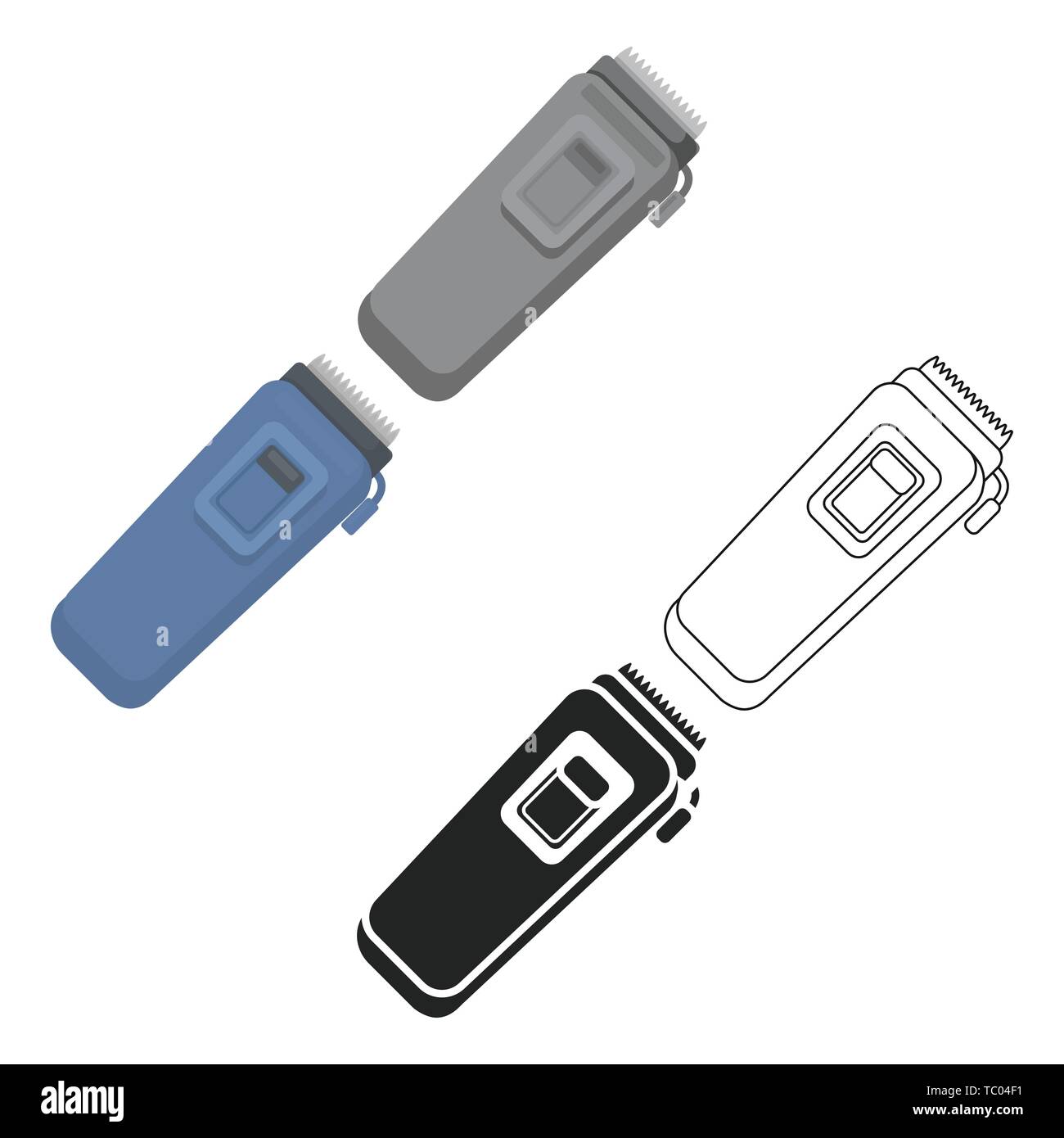 Electrical trimmer icon in cartoon,black style isolated on white ...